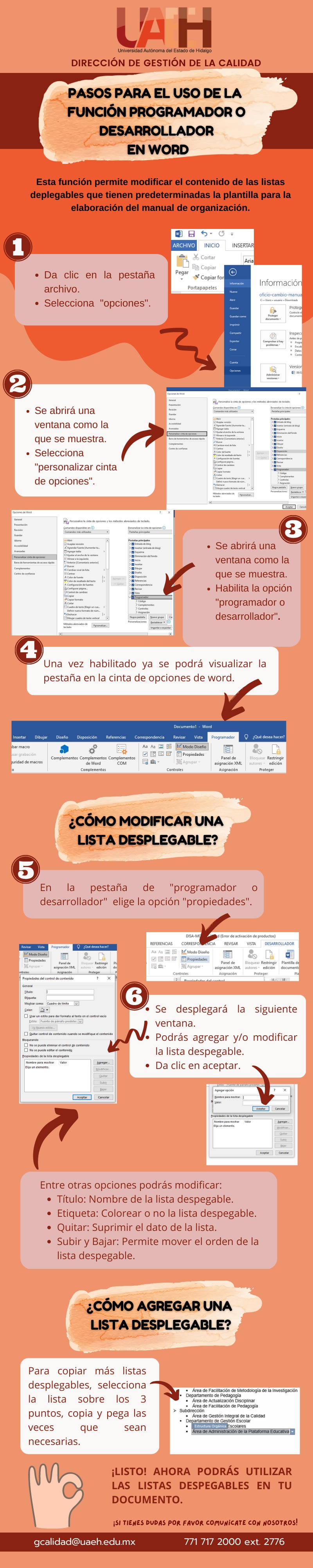 Metodología para la elaboración de los Manuales de Organización de la UAEH