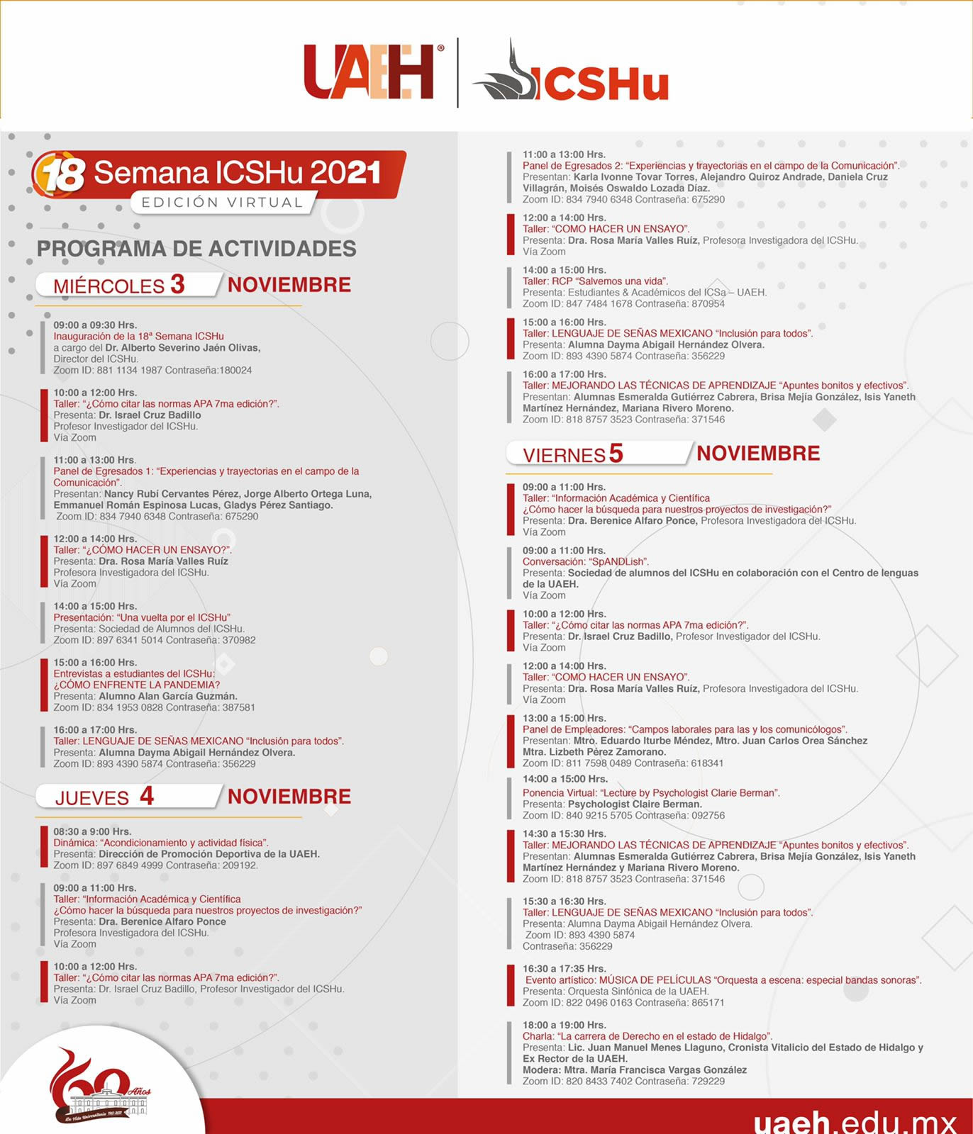 UAEH :: 18 Semana ICSHu