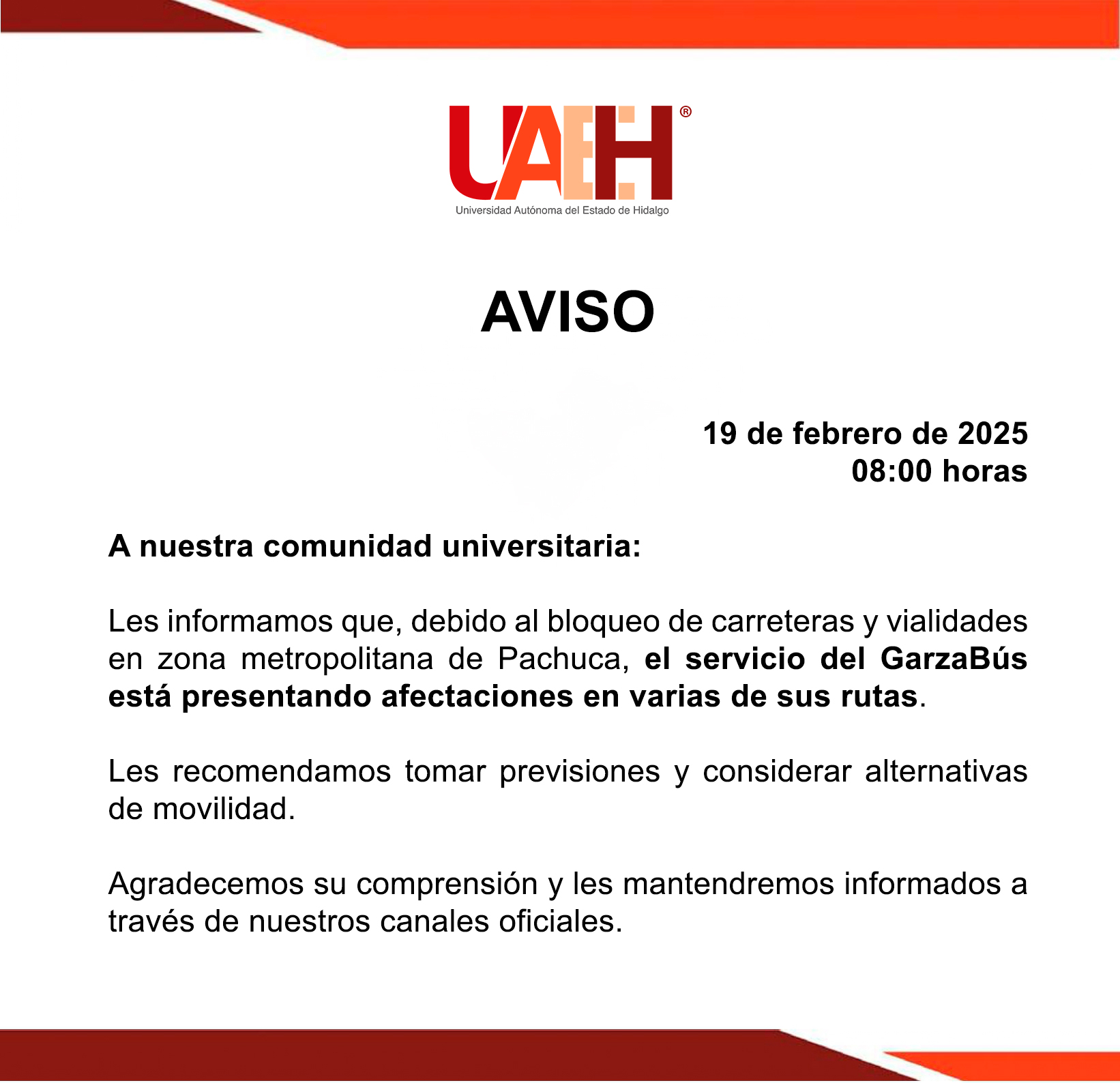 Boletín :: AVISO